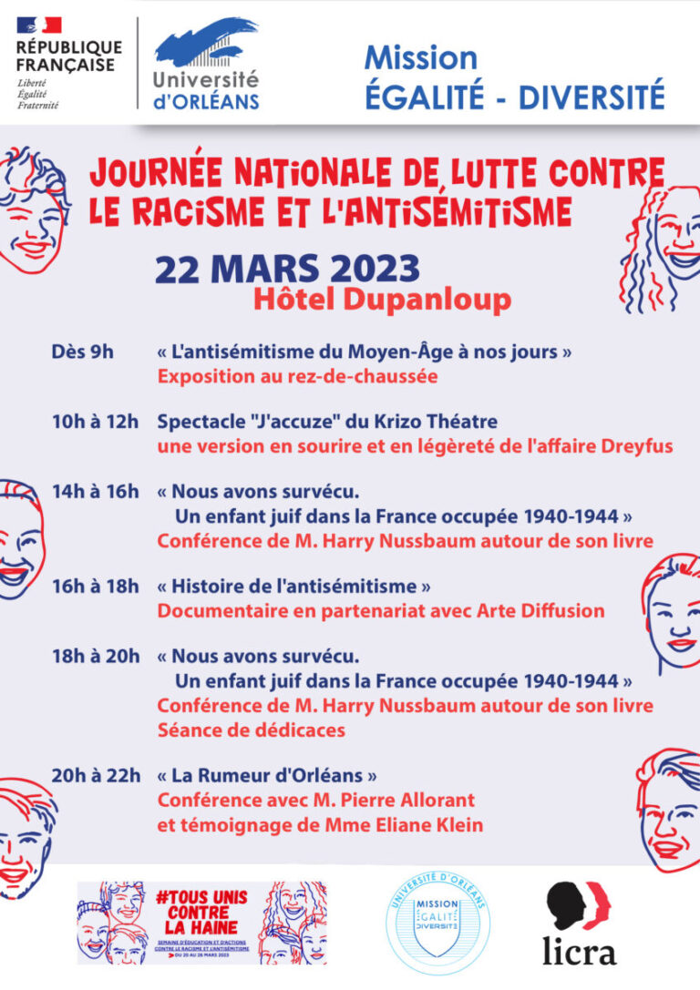 Orléans : une journée de lutte contre le racisme et l'antisémitisme - Mag'CentreMagcentre